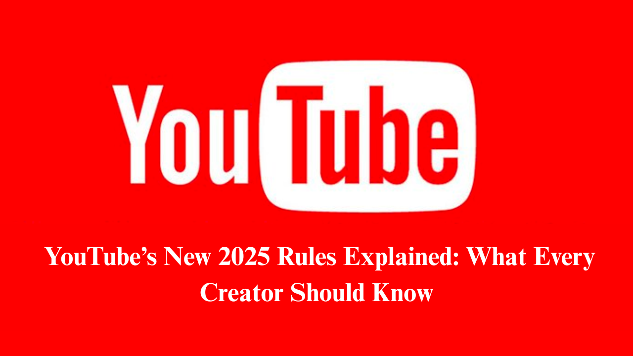 YouTube’s New 2025 Rules Explained: What Every Creator Should Know