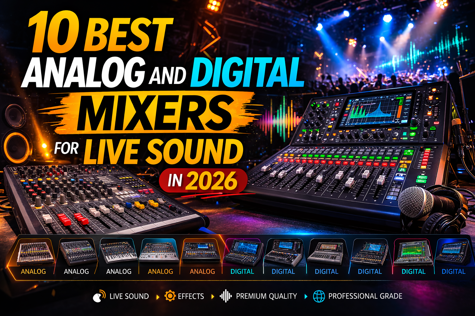 10 Best Analog and Digital Mixers for Live Sound in 2026